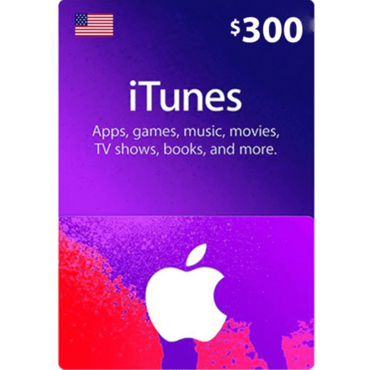 Apple iTunes $300 USD Gift Card USA Digital Voucher Code (Instant ...
