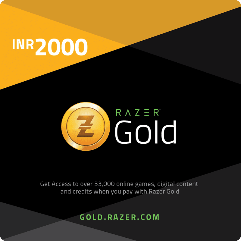 2000 INR Razer Gold India Gift Card Digital Voucher Code (Instant Delivery on E-Mail) – Zozila