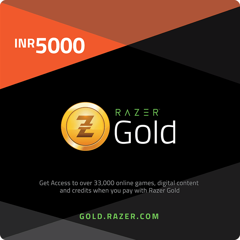 5000 INR Razer Gold India Gift Card Digital Voucher Code (Instant ...