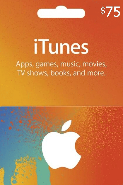 Apple iTunes $75 USD Gift Card Digital Voucher Code (Instant Delivery ...