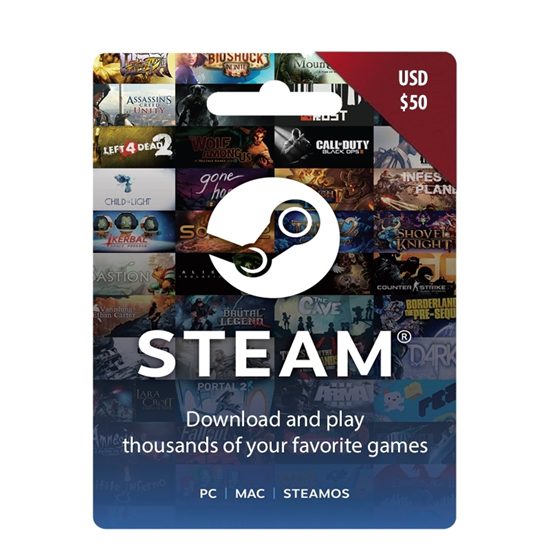 Steam USA Wallet Gift Card USD $50 (Digital Voucher Code Instant ...
